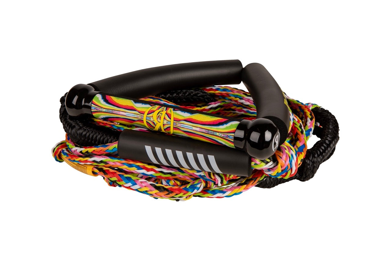 Ronix - Bungee Surf Rope w/10 in. Handle Hide Grip - 25ft. 5-Sect. Rope ...